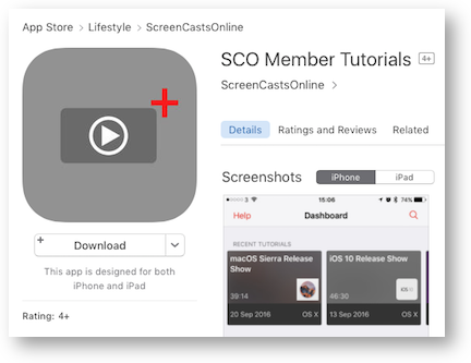 New App for ScreenCasts Online Members for Easier Tutorial Viewing - Podfeet Podcasts