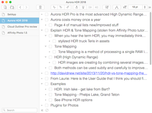 Setapp Led Me to Cloud Outliner Pro - Podfeet Podcasts